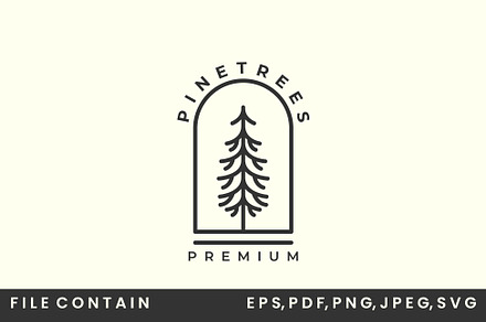Pine Evergreen Fir Conifer Tree Logo | Branding & Logo Templates ...