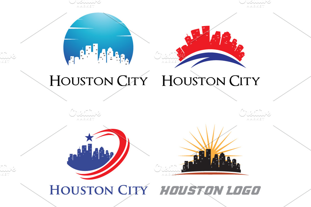 4 Houston Logo - City Skyline, a Branding & Logo Template by jongcreative