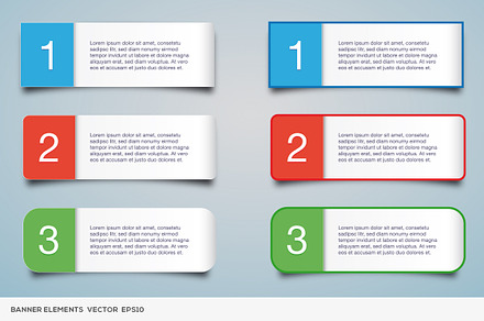 Banner Elements Vol.3, an Object Graphic by PixaSquare