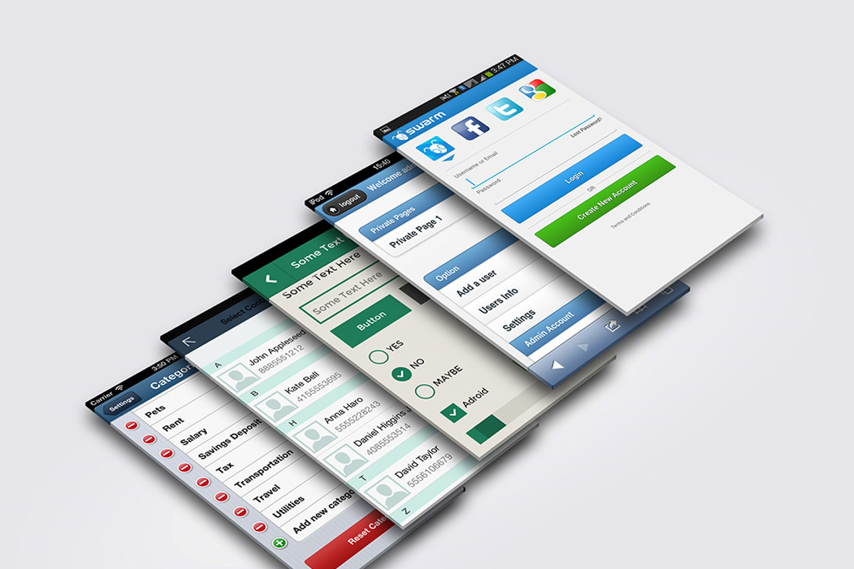 Mobile App Mock-Up 2, an Android Mockup by Graphicsworld125
