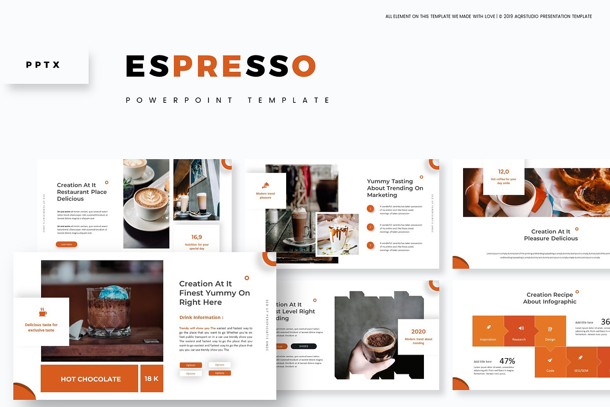 Espresso - Powerpoint Template, a Presentation Template by AQR Studio | Creative Market