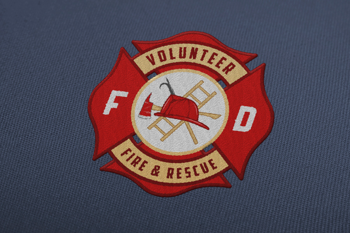 Fire department emblems and patches, an Illustration by 1baranov