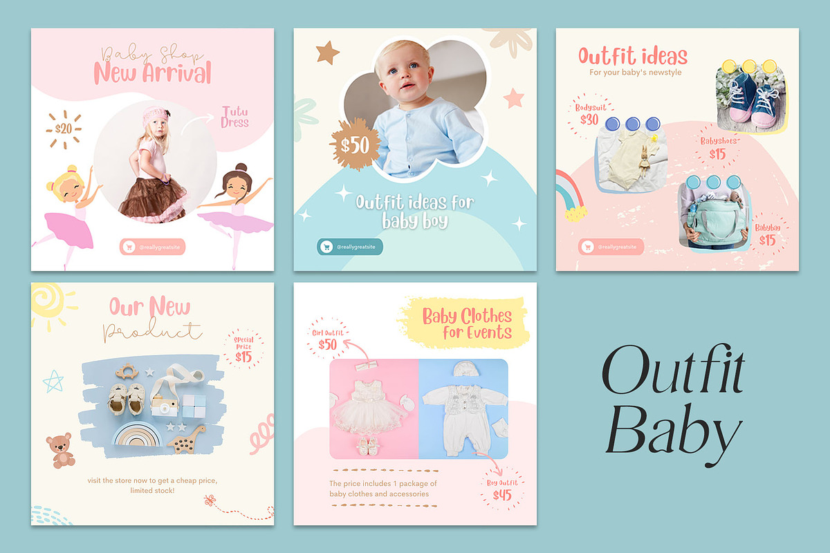 Baby Content Social Media | CANVA, a Social Media Template by Azruca