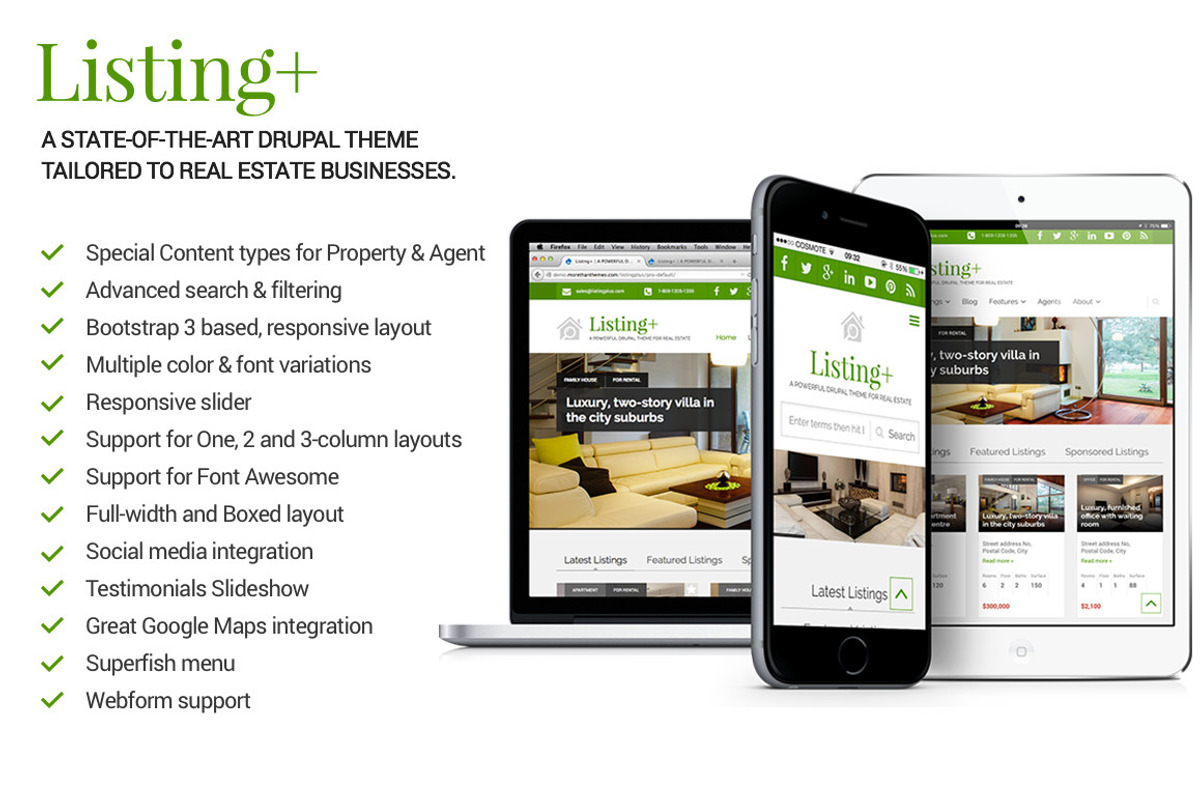 Listing Plus, a Websites & App Template by morethanthemes
