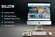 Bulletin Newspaper PSD Template, a Websites & App Template by Dueza.Com