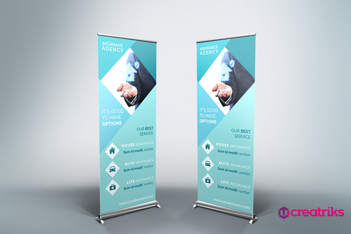 Insurance Agency Roll Up Banner-v38, a Presentation Template by Creatricks