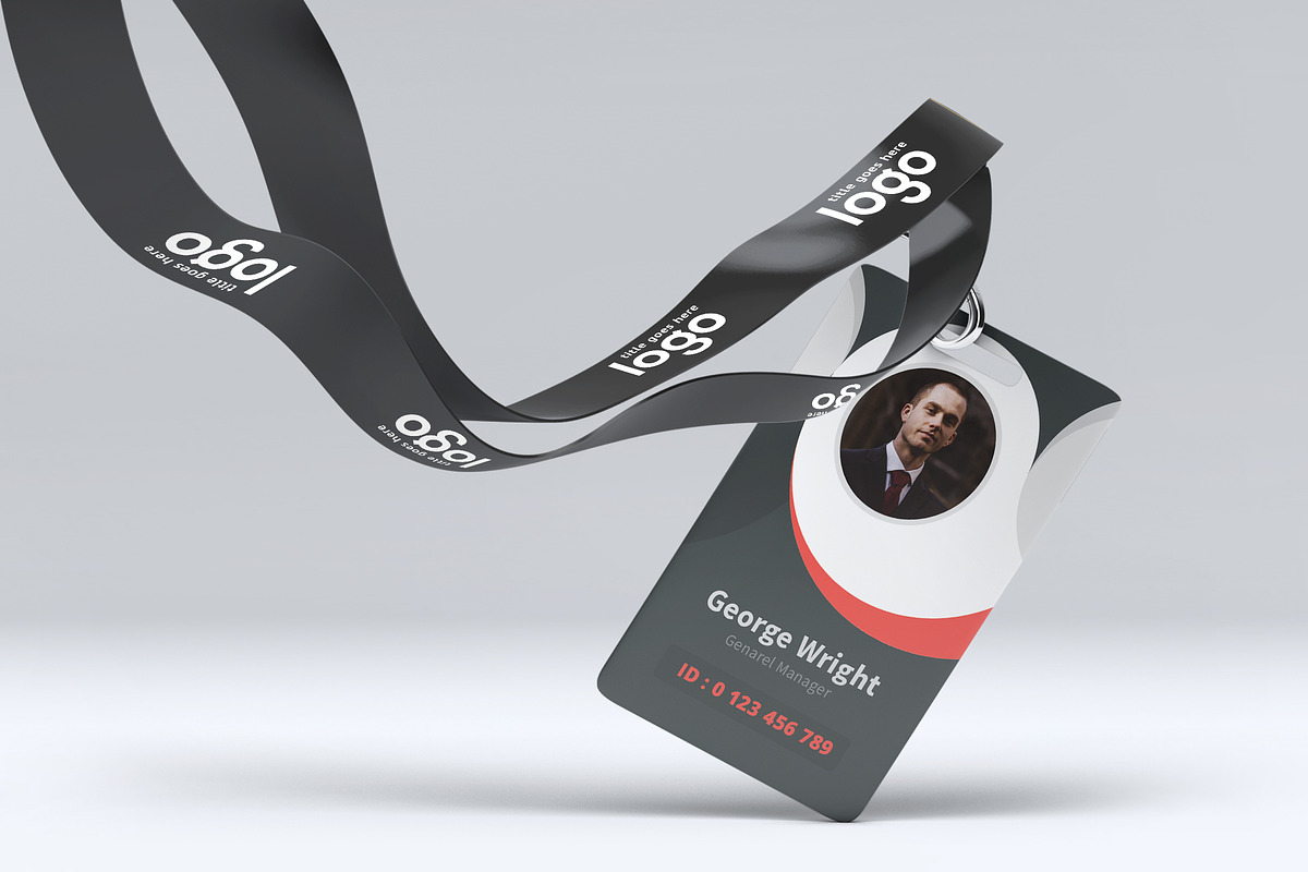 Black Circle Id Card Design, a Stationery Template by ZAAS