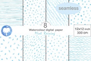 Seamless Digital Watercolor Paper, a Pattern Graphic by AqwaColor