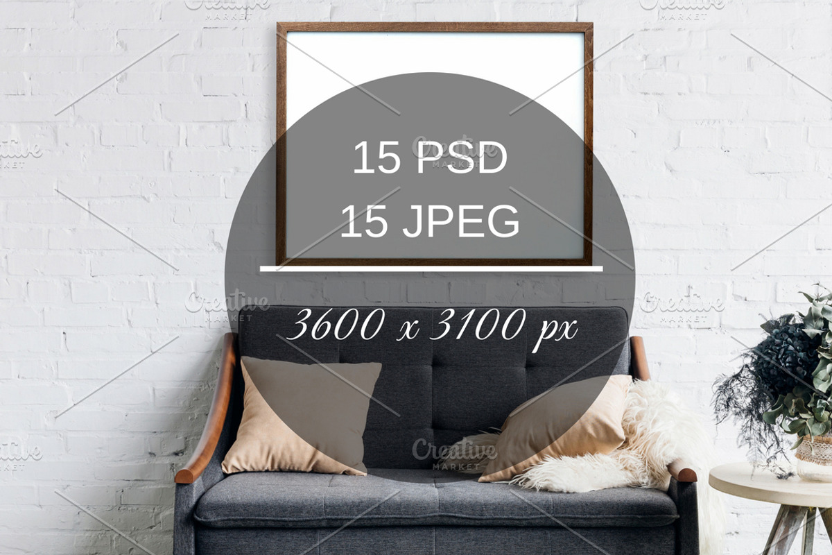 Poster Mockup Set - 5 Color Frames, a Print Template by Pattern Cube