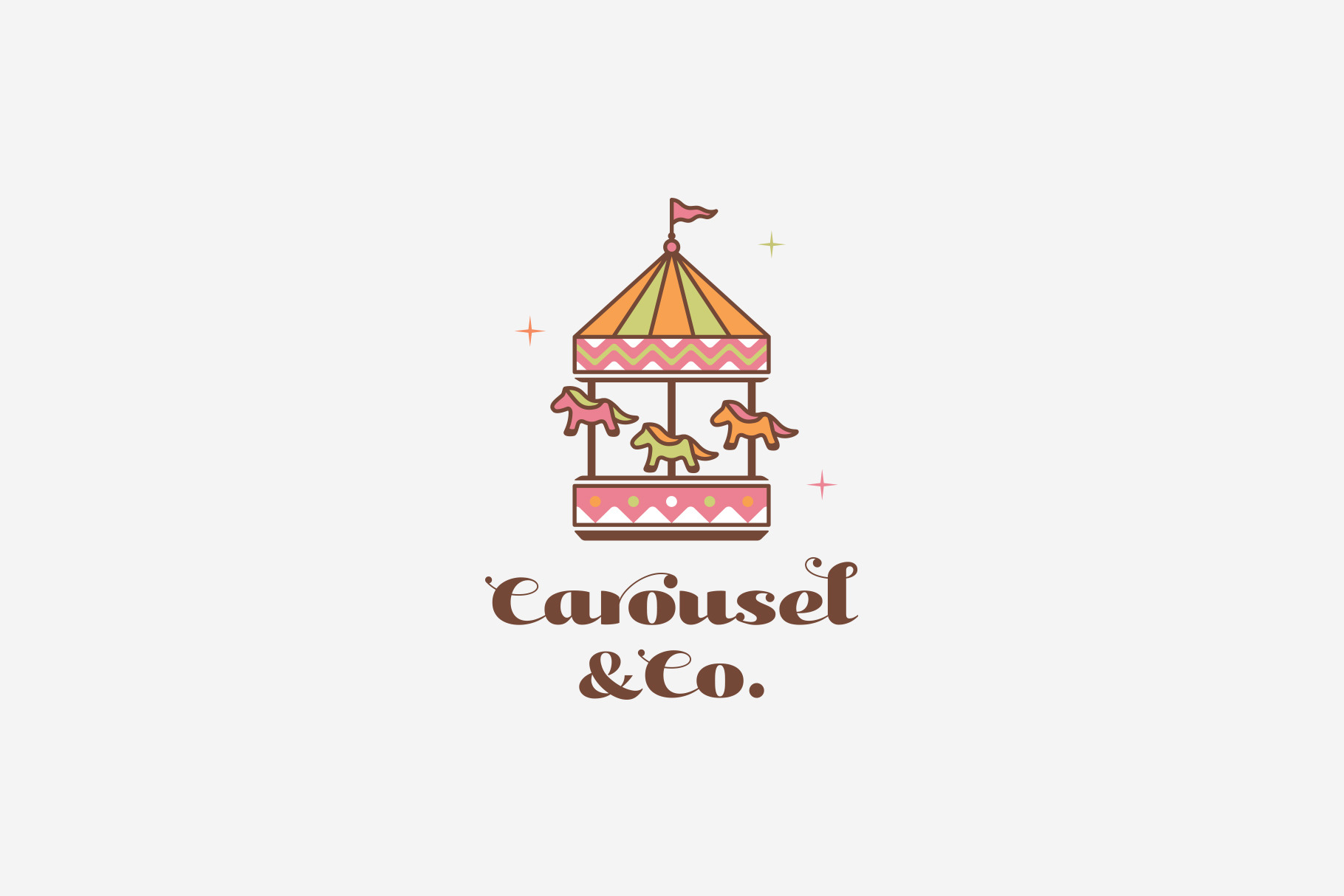 Kids Logo, Carousel Child Icon., a Branding & Logo Template by Bordo ...