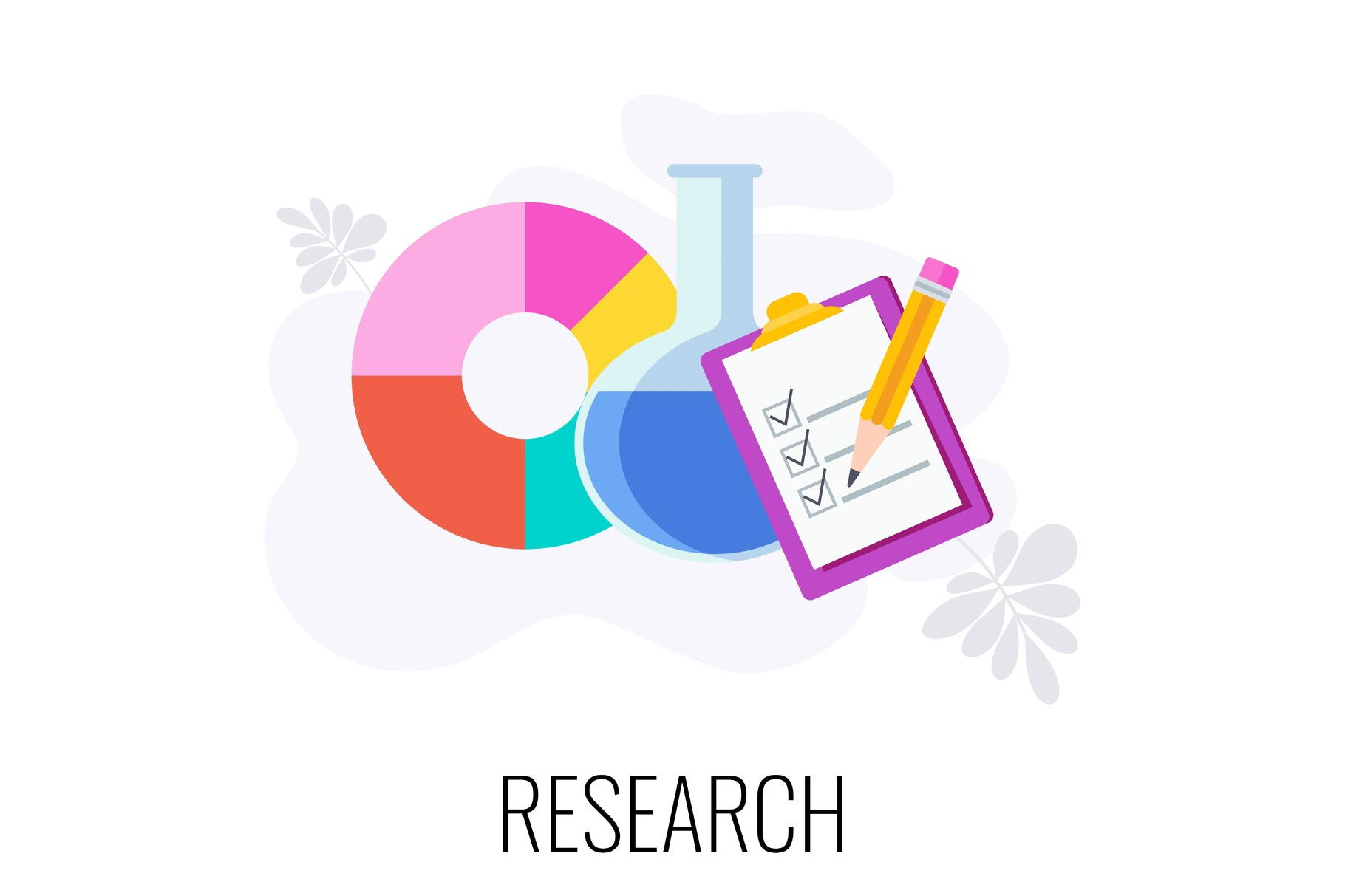 Research Infographics Icon, a Technology Illustration by Quarta