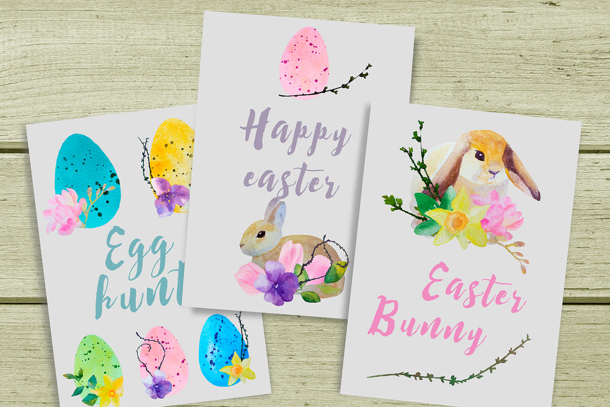 Easter clip art set, a Decorative Illustration by GraphicRain