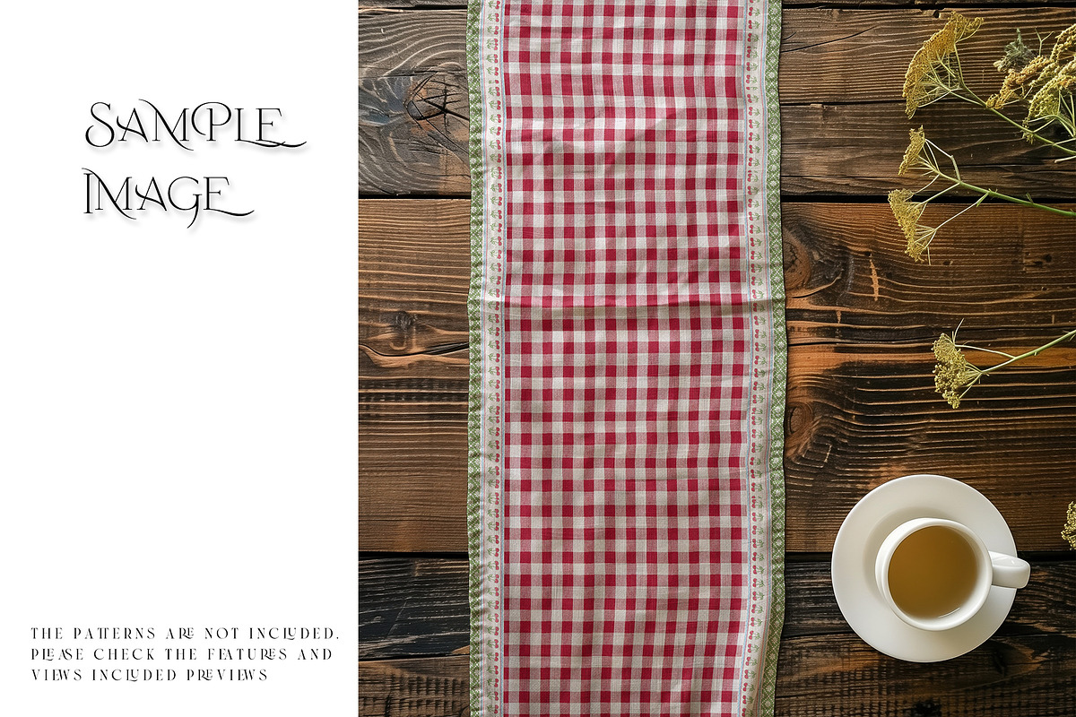 Table Runner with Smart Objects, a Household Mockup by mock-ups