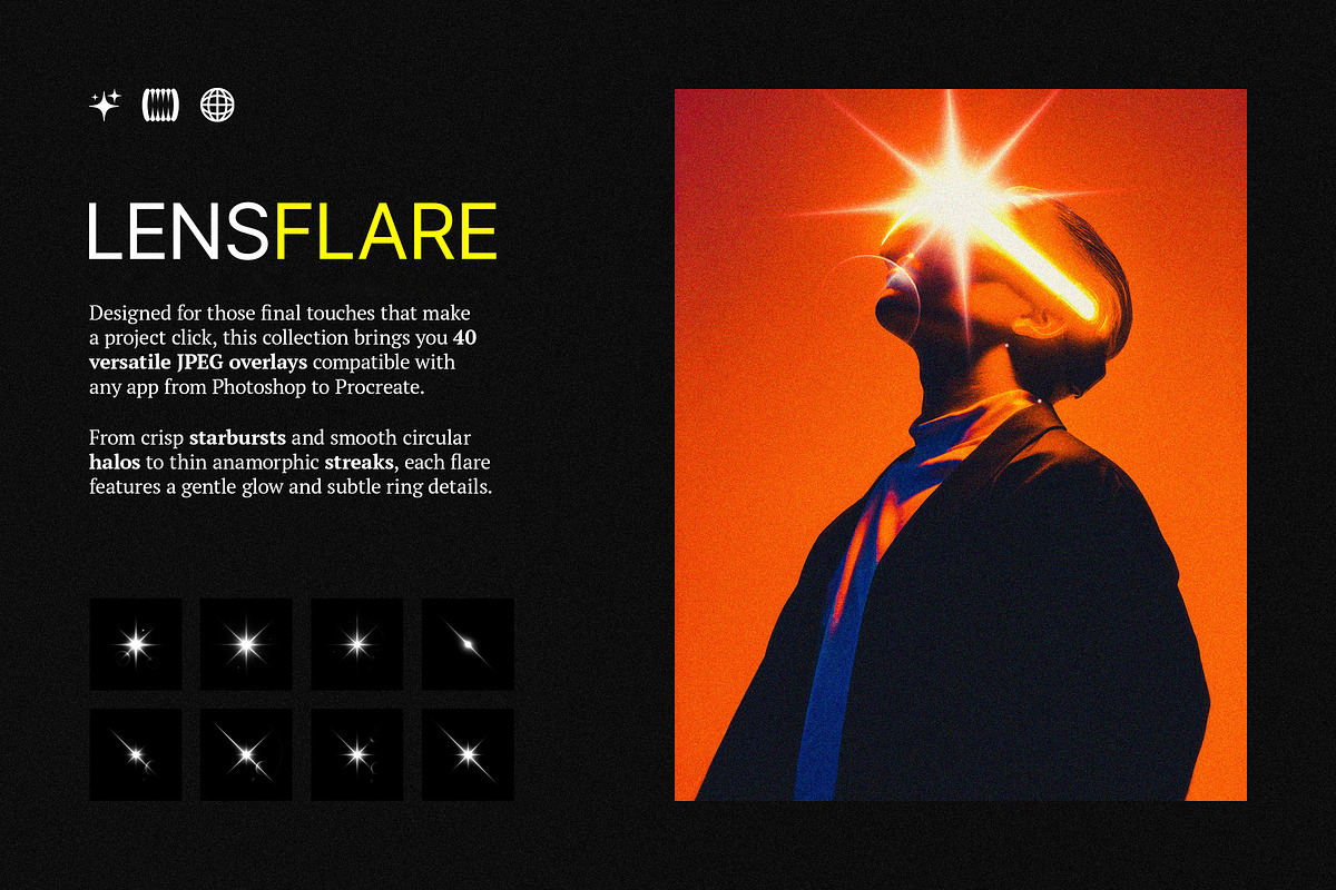 Lens Flare Overlays Collection, an Object Graphic by Design Squad
