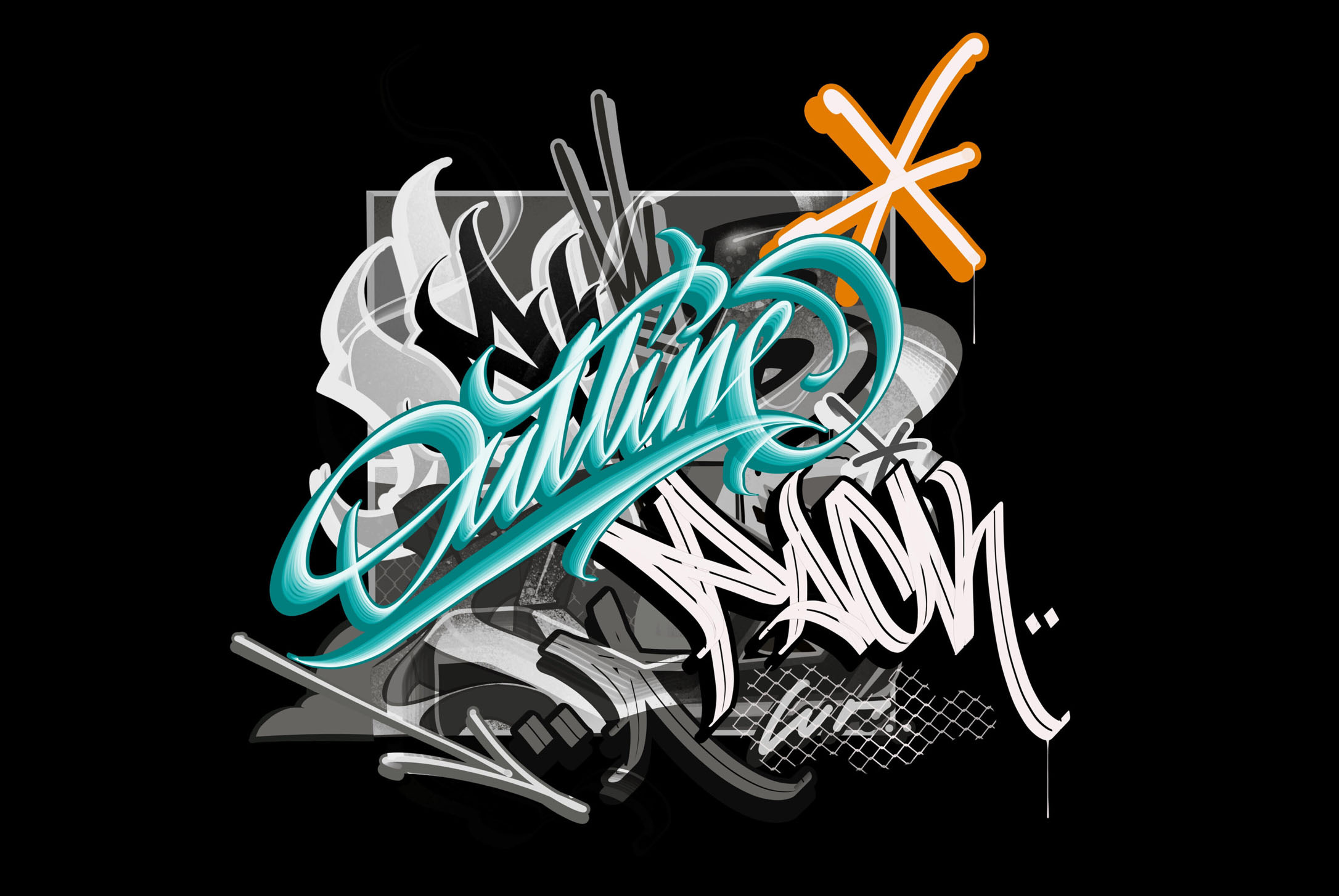 GRAFFITI OUTLINE PACK, a Brushes & More by Torus1