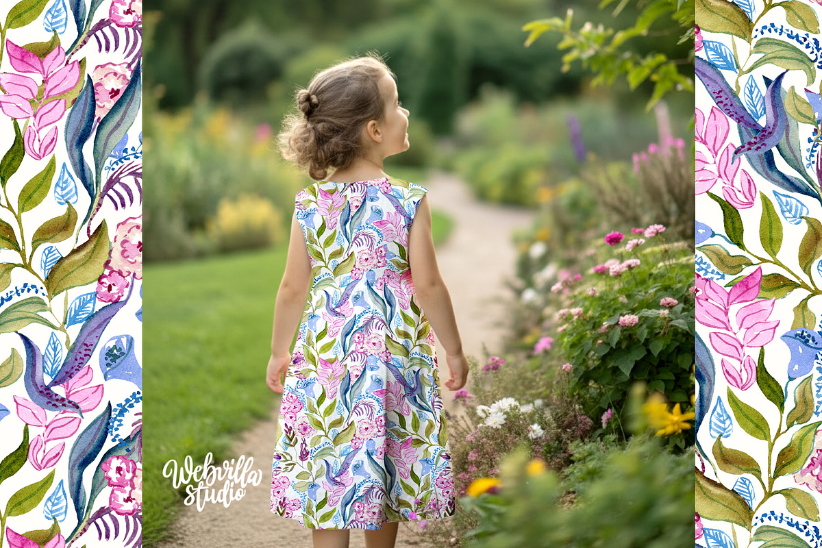Pink and Purple Pattern, a Pattern Graphic by Webvilla Studio