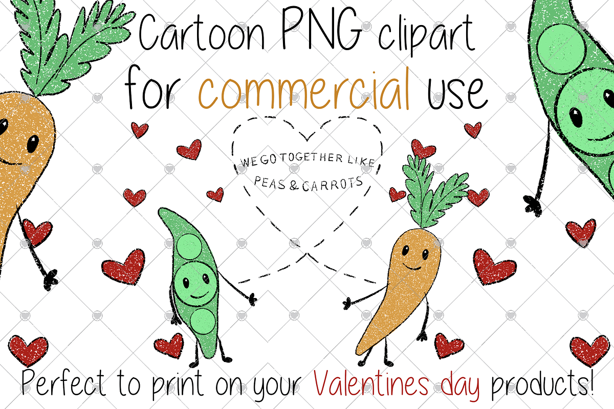 Cartoon clipart, Valentines clipart,, a Food Illustration by ...