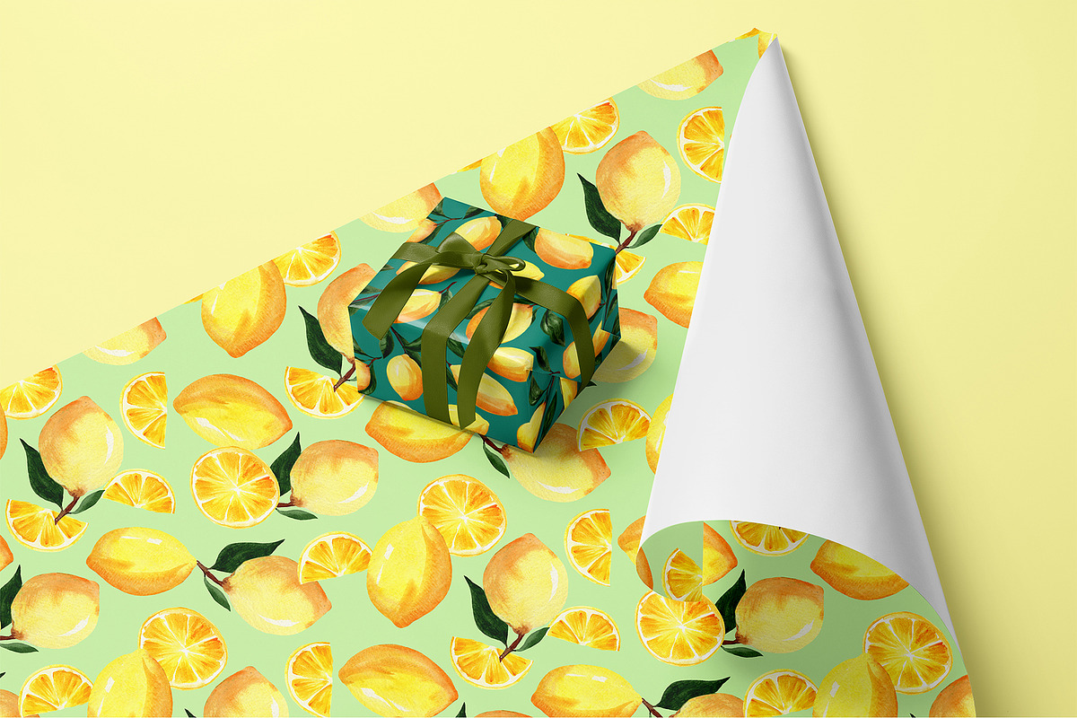 Lemon Clipart and Digital Paper set