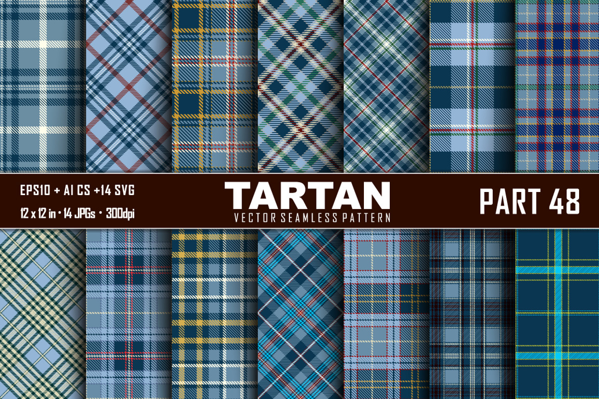 Seamless Tartan Pattern Part - 48, a Pattern Graphic by Vectorchoice