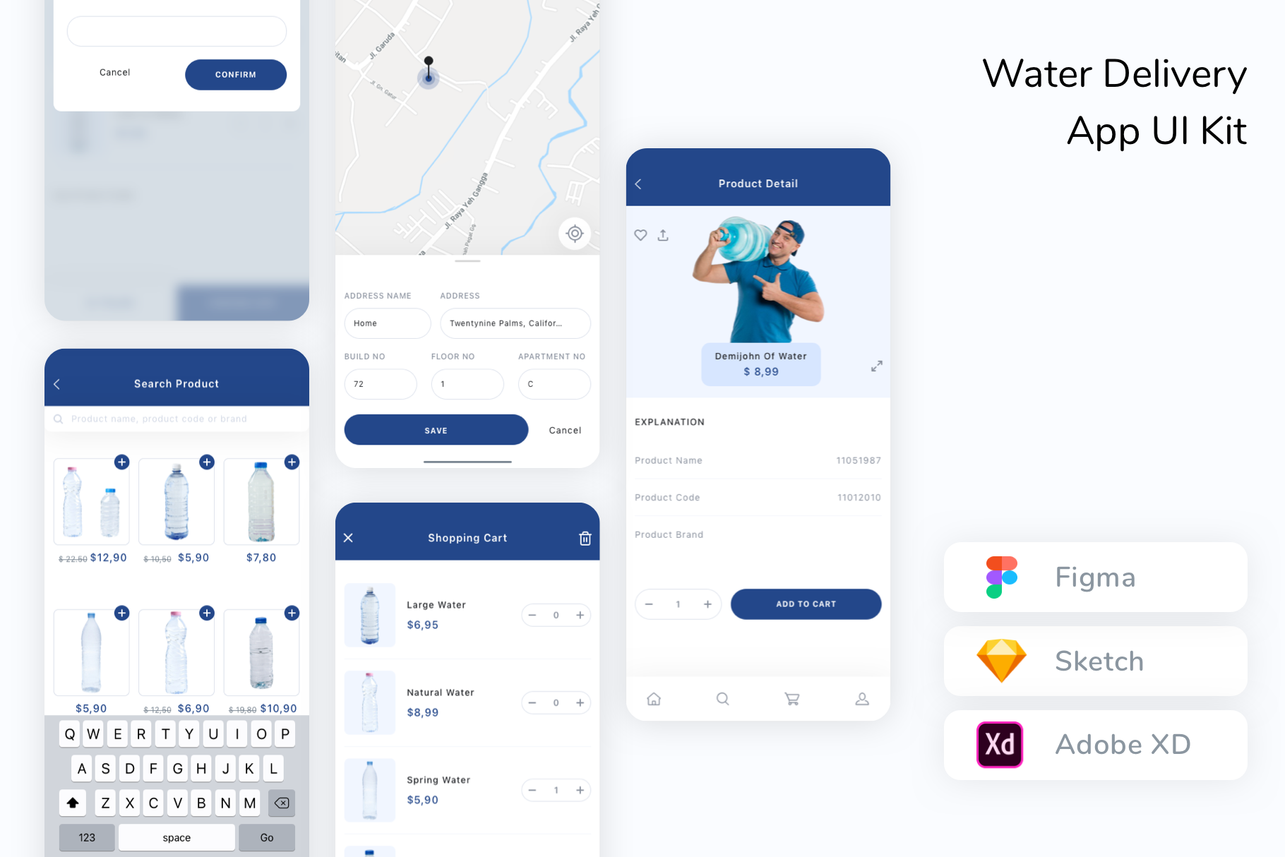 Water Delivery App UI Kit, an App Template by Betush