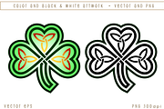 Celtic Trinity Shamrock, an Illustration by AonCelticArt