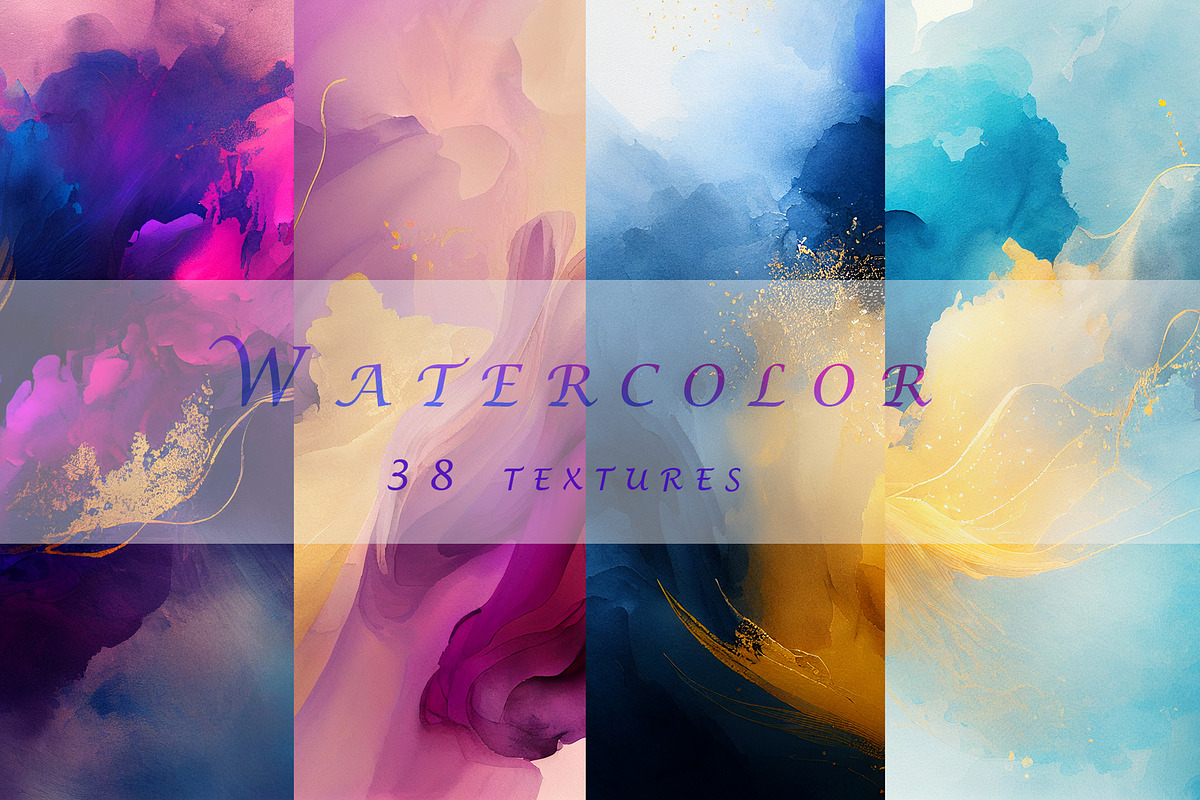 Watercolor colorful textures, a Texture Graphic by Anntuan