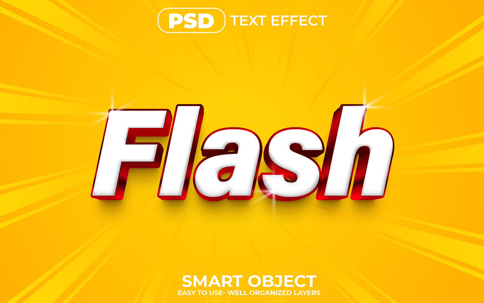 Flash 3D Editable psd Text Effect, an Action Add-On by Md Jahidul99