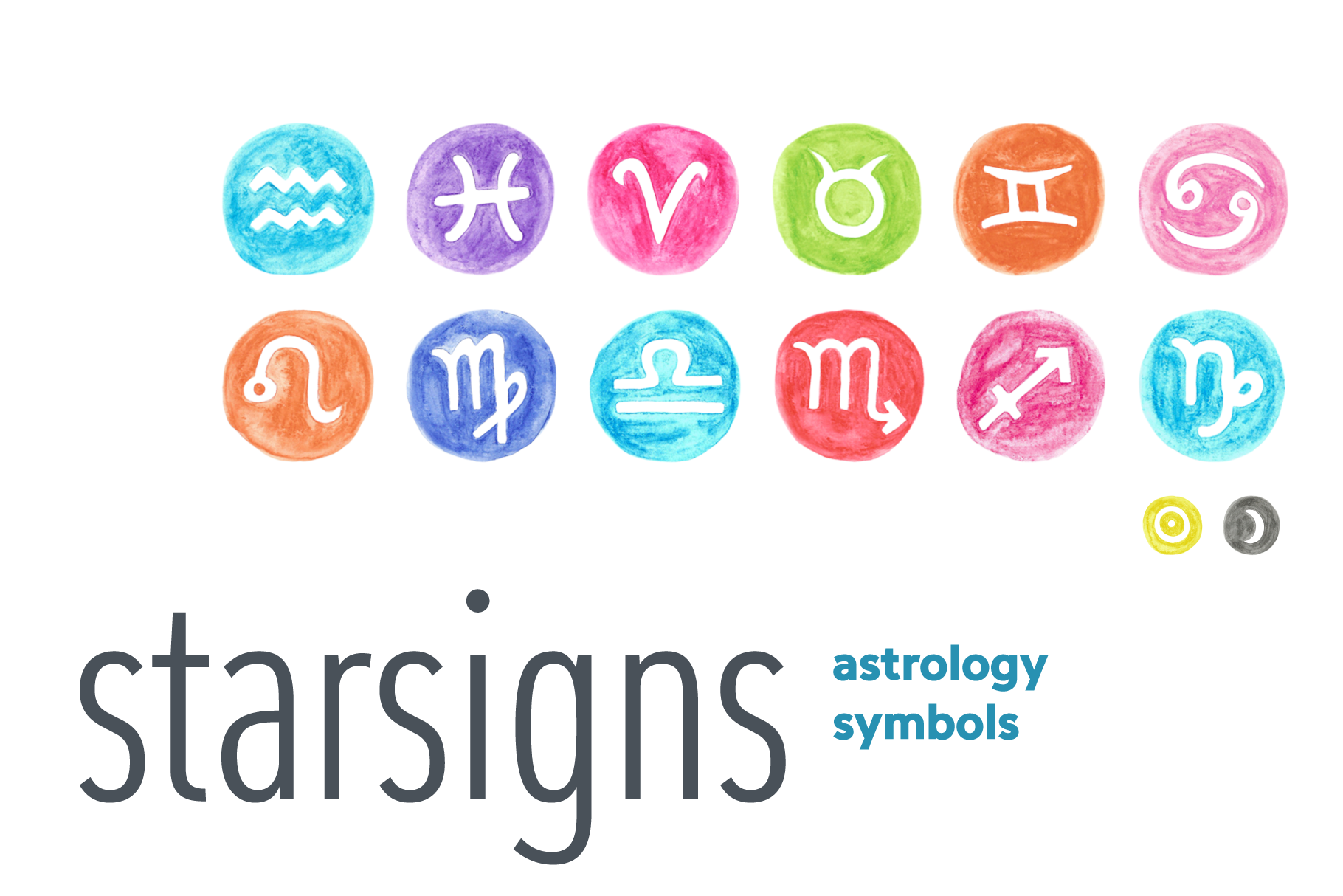Starsigns Astrology Symbols, an Icon by Tarallo Design | Creative Market