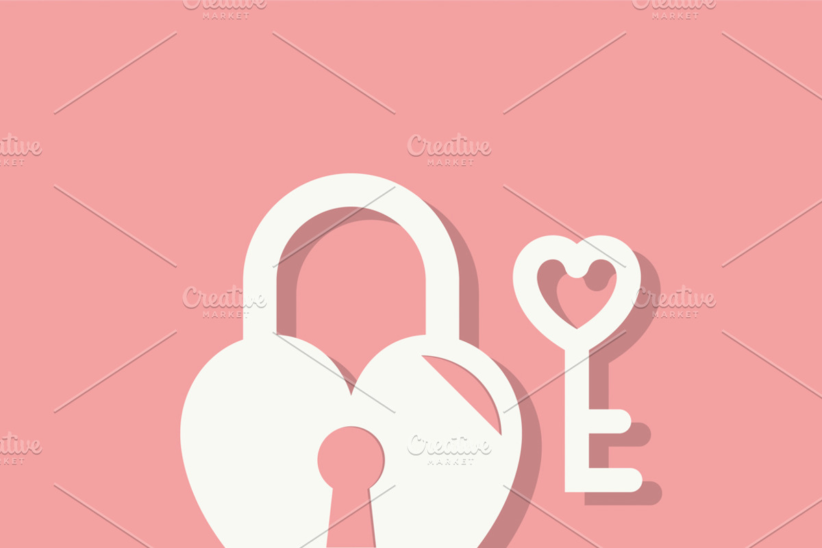 Heart lock Valentines day icon, an Illustration by rawpixel