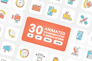 Animated Communication Media Icons