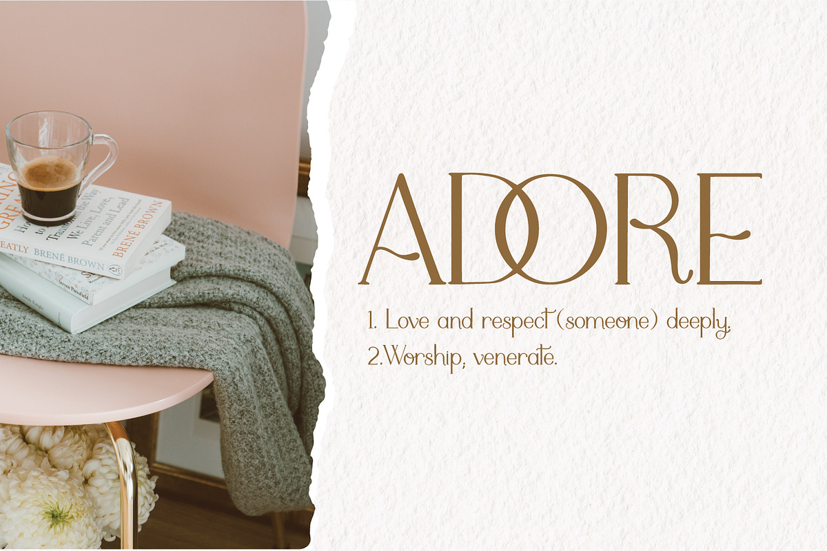Adele Moon Serif font + Premade logos