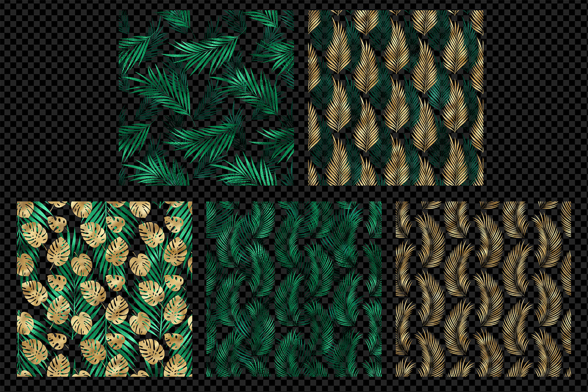 Tropical Leaf Pattern Overlays, a Pattern Graphic by Digital Curio