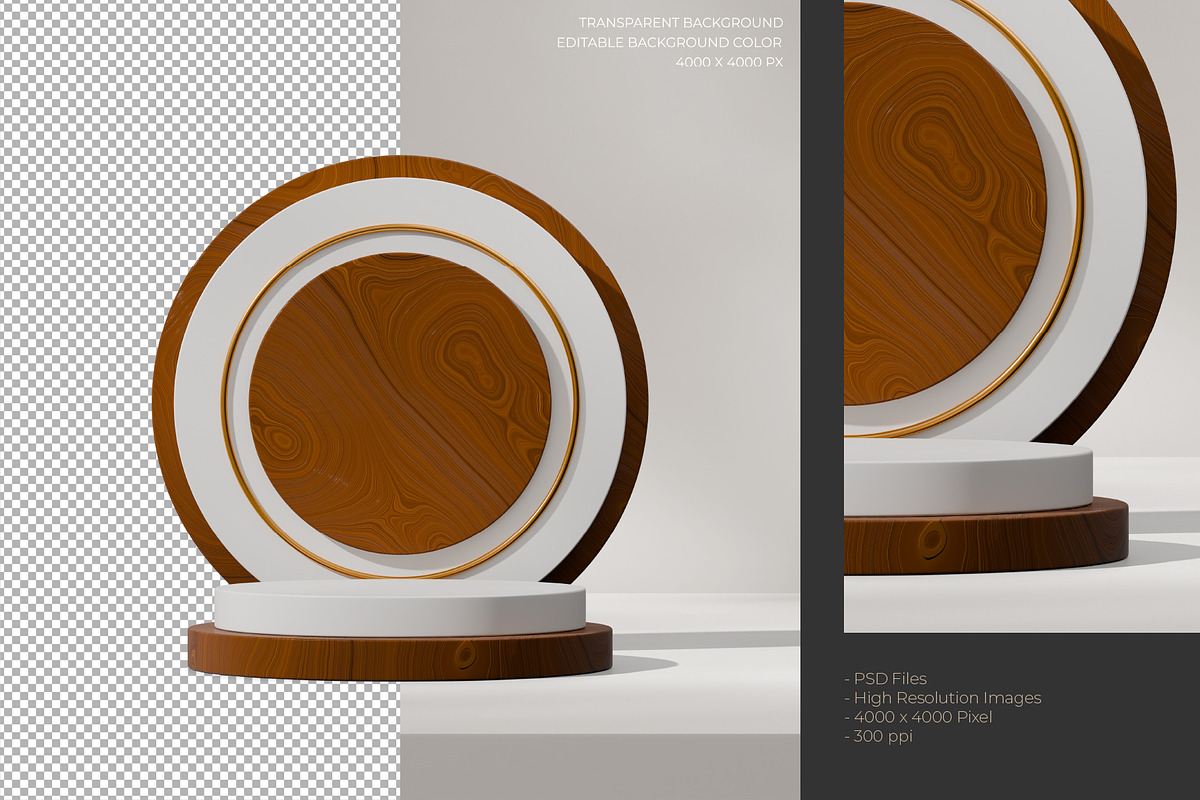 5 Podium with Transparent Background, a Background Graphic by faustudio