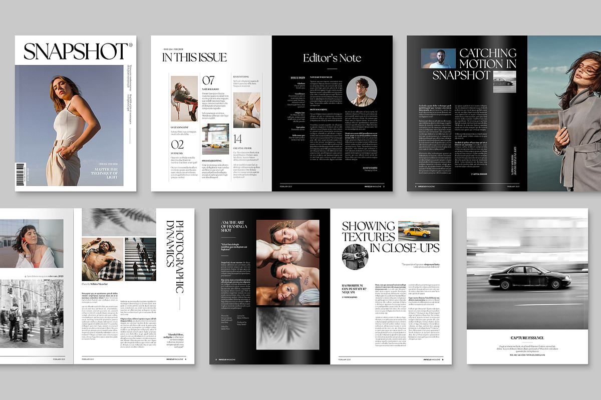 Photography Magazine Template, a Magazine Template by BrandPacks