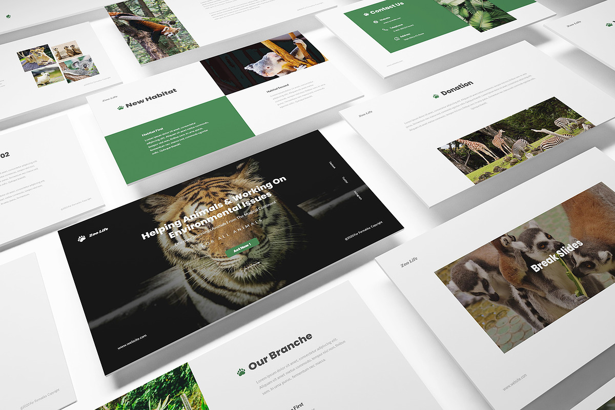 Zoo Powerpoint Template, a Presentation Template by Formatika Studio