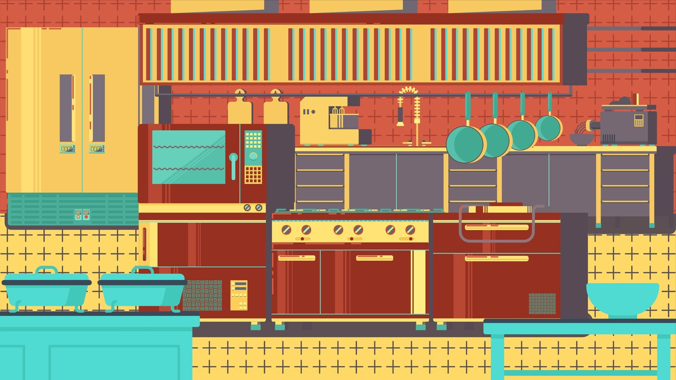 Kitchen flat illustration, an Object Graphic by YashkovskiyMD