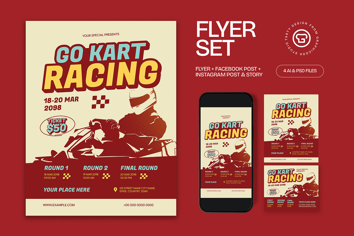 Go-Kart Racing Flyer, a Flyer Template by graphicook