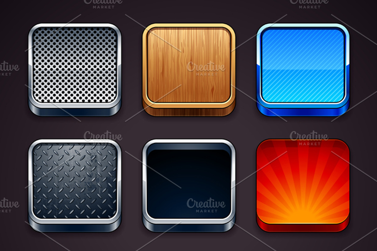 App Icons 3D Frames, an Icon by Vecster
