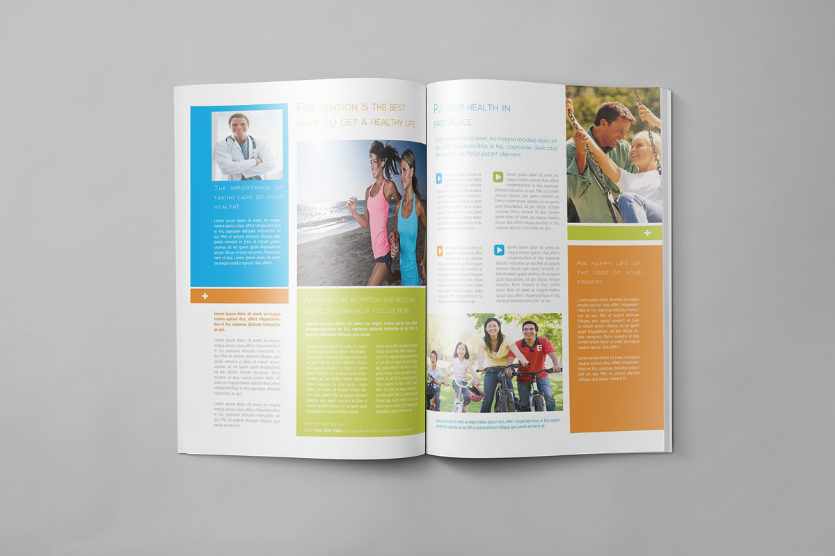 Healthcare Newsletter Template, a Brochure Template by Carlos Fernando