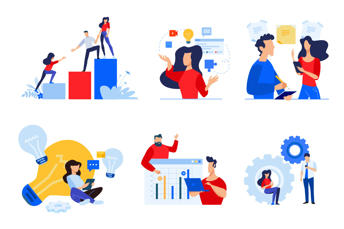 Teamwork and Project Development, an Object Illustration by PureSolution