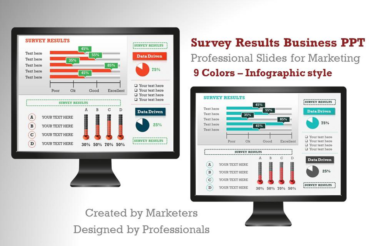Survey Results Infographic Slides P1, a Presentation Template by Yes ...