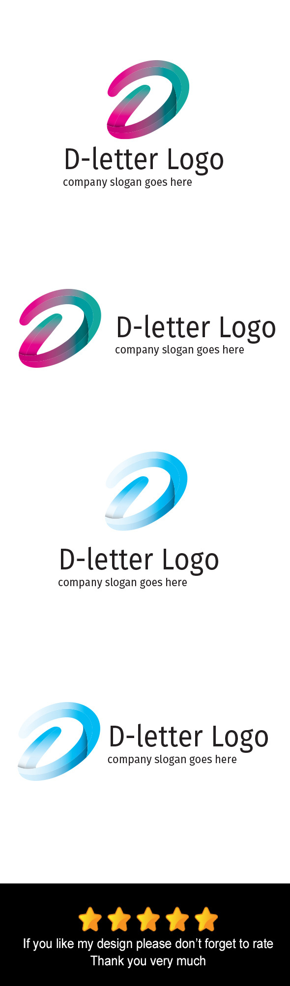 D letter Logo, a Branding & Logo Template by Mariyana