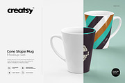 Cone Shape Mug Mockup Set, a Cups & Container Mockup by creatsy2