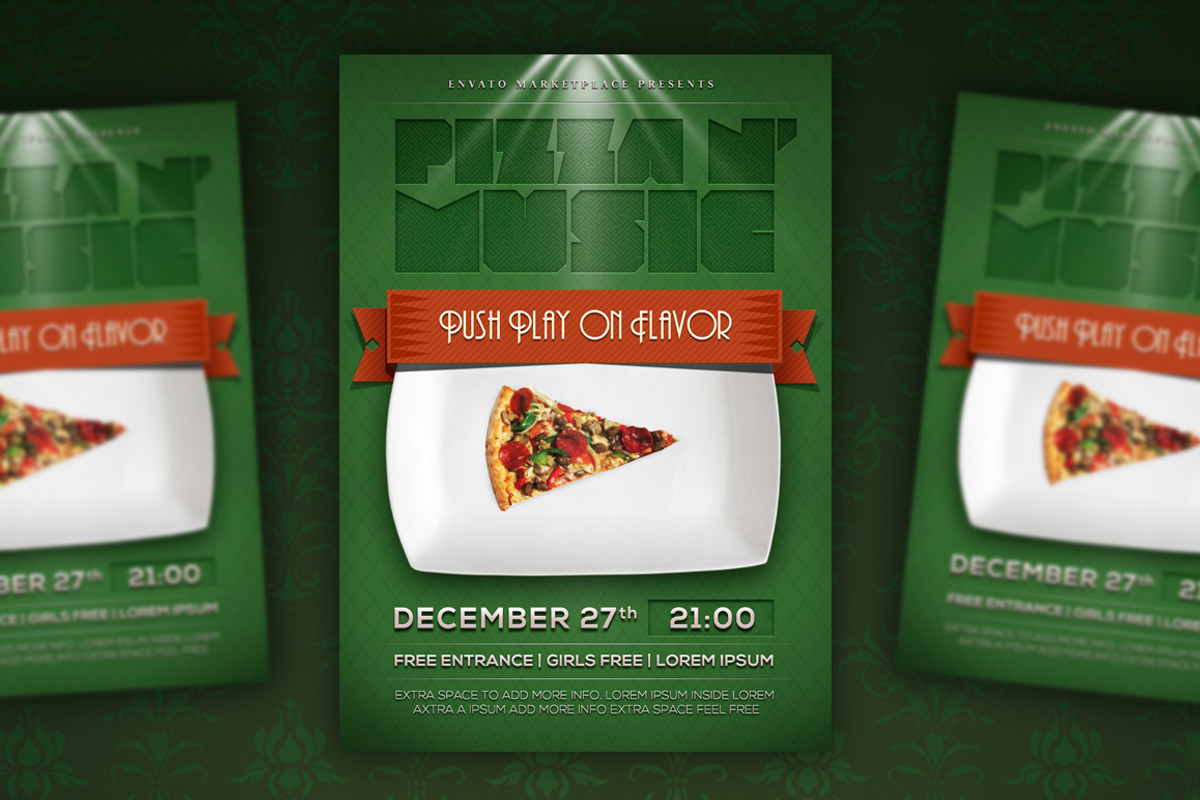 Pizza Party Flyer / Poster, a Flyer Template by Luuqas Design