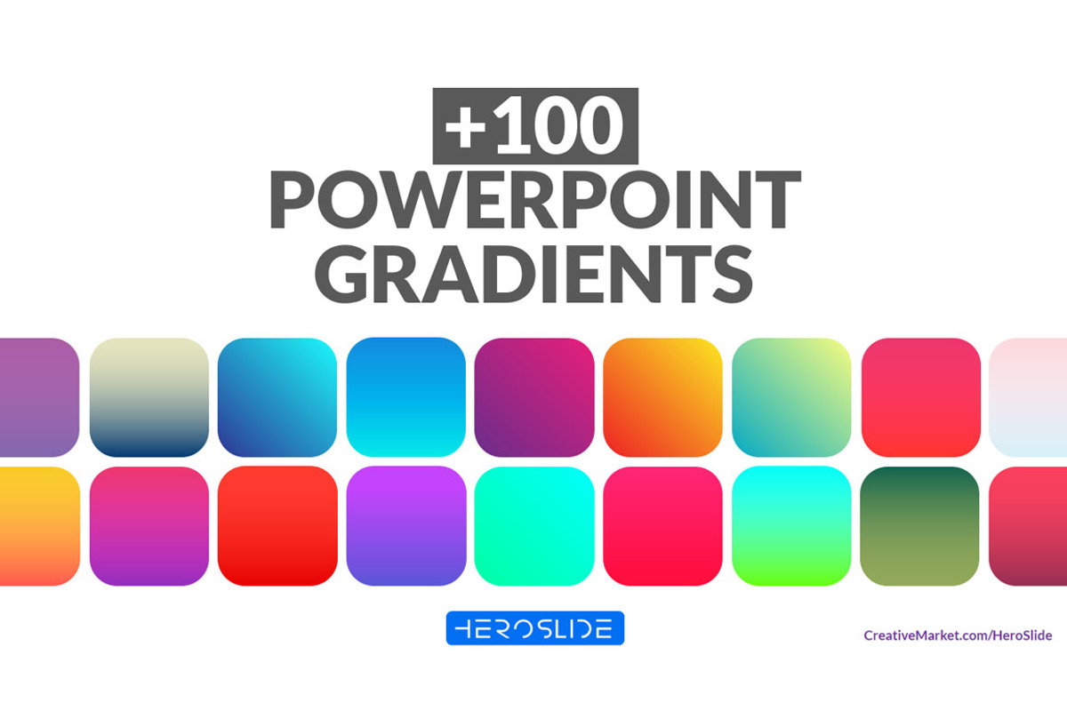 +100 Powerpoint Editable Gradients, a Presentation Template by MeemSlide