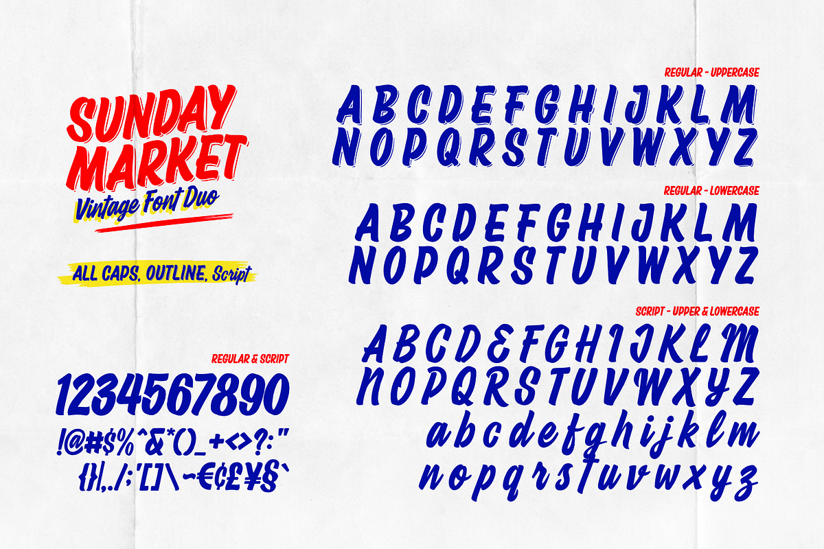 Sunday Market - Vintage Font Duo