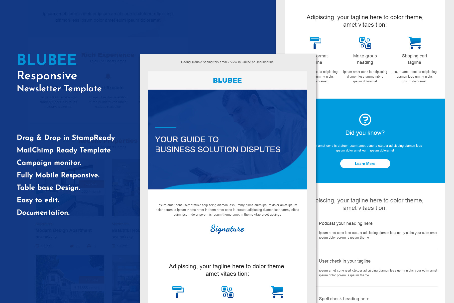 Blubee - Responsive Email template, an Email Template by QuickArtisan
