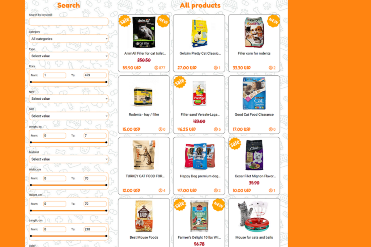 Pet Shop Website Template, a Websites & App Template by Ordasoft ...