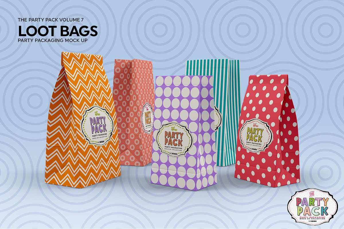 Loot Bags Packaging Mockup, a Packaging Mockup by INCDesign