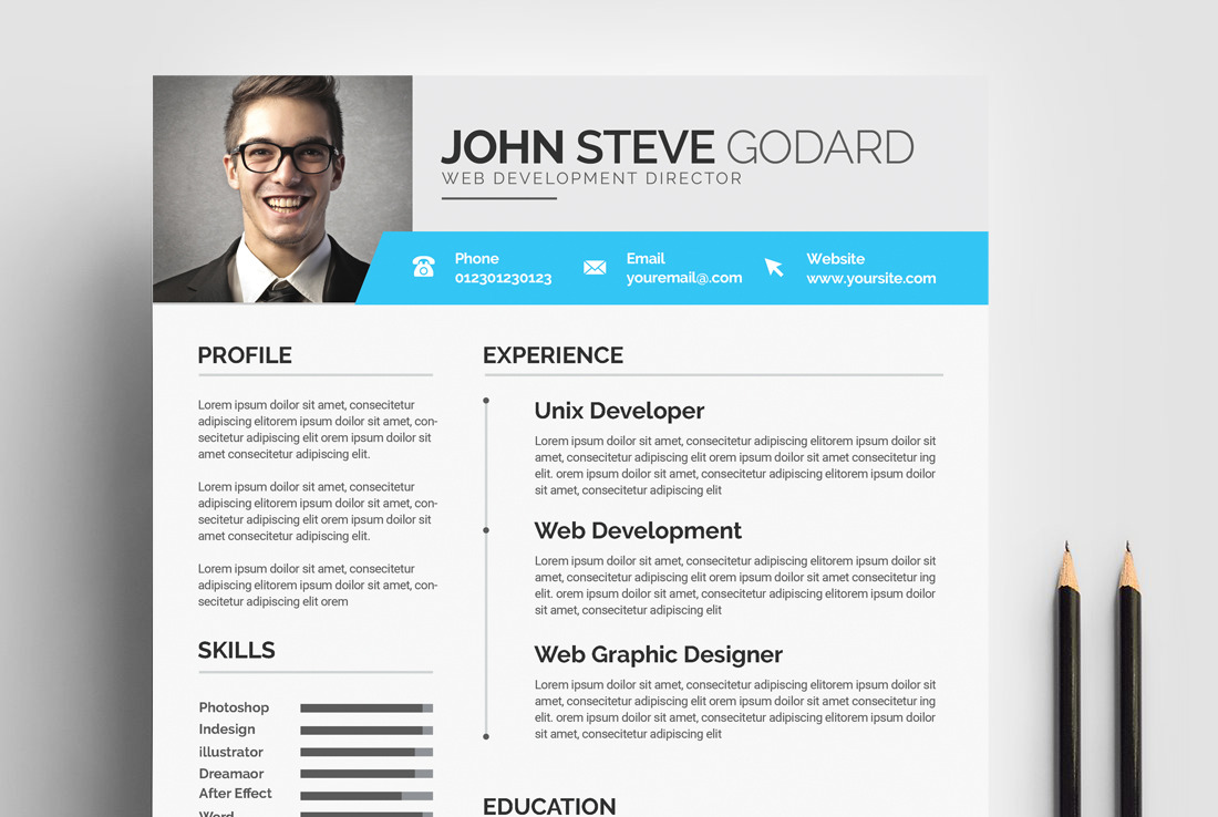 Resume Word, a Resume Template by graphicforest